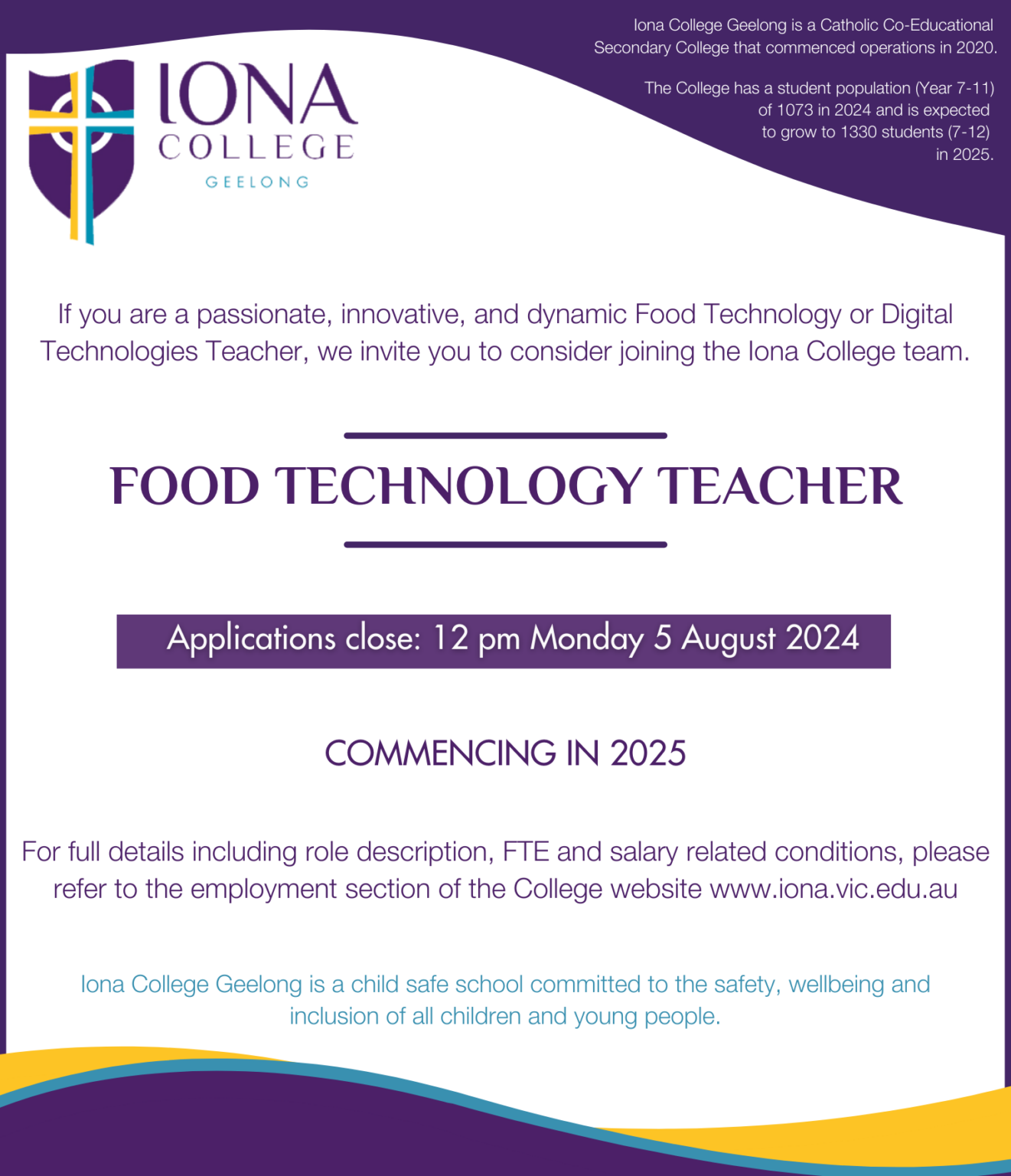 Employment | Iona College Geelong